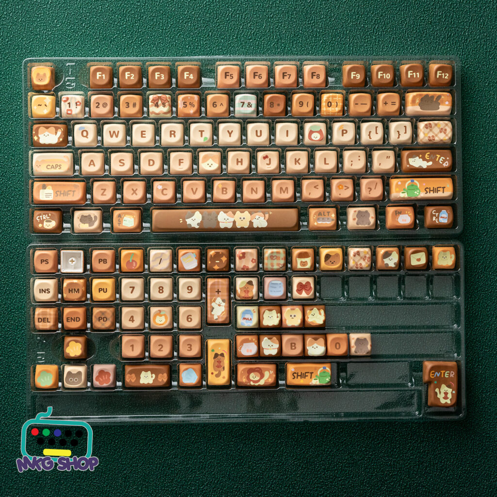 Keycap Cafe Mèo MOC profile PBT - MKGSHOP